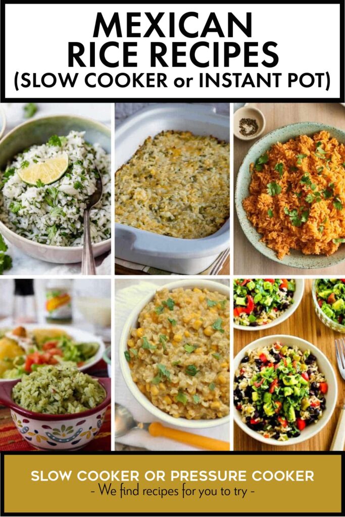 Mexican Rice Recipes - Slow Cooker or Pressure Cooker